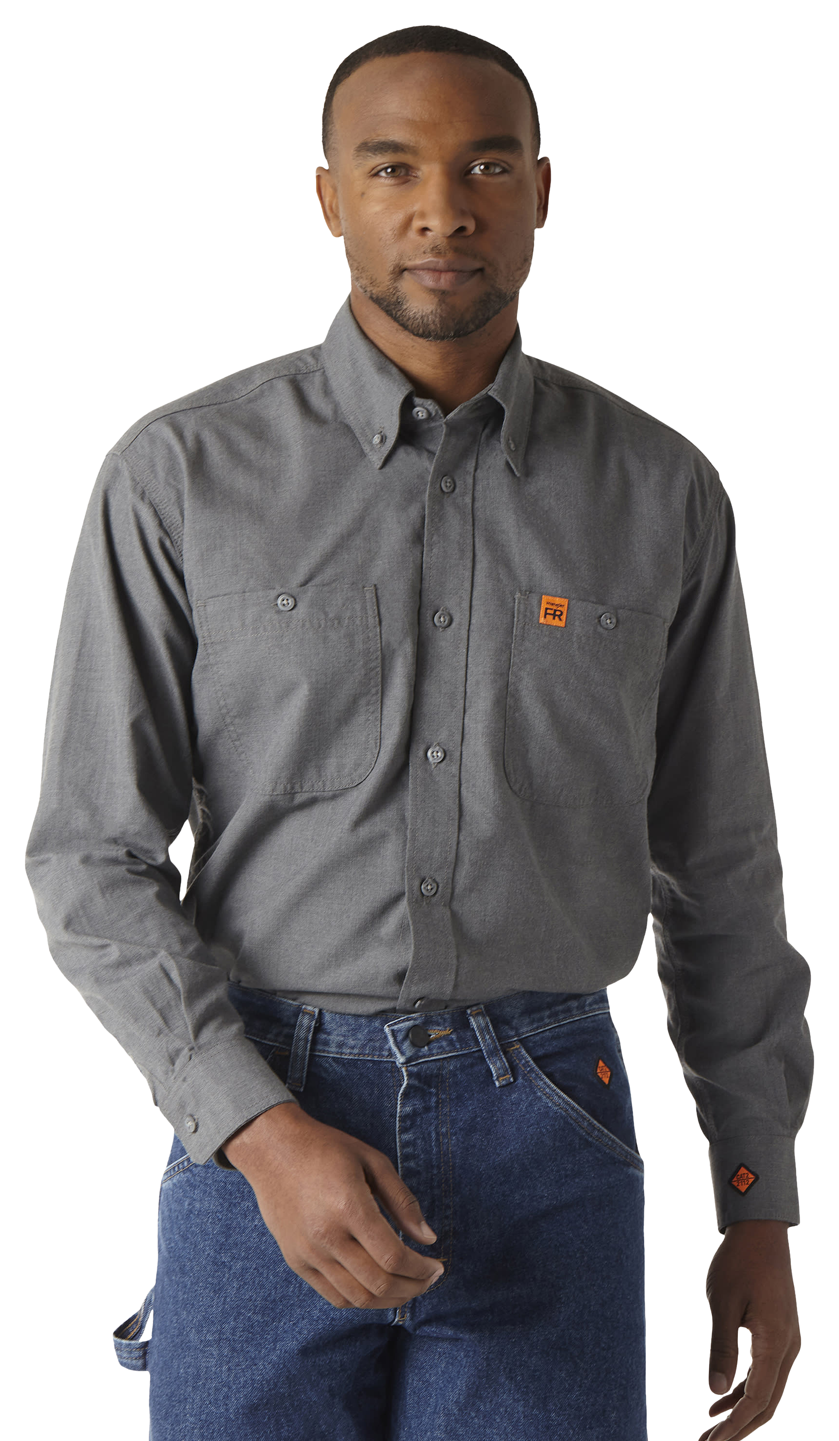 Wrangler Riggs Workwear Flame-Resistant Button-Down Long-Sleeve Shirt ...